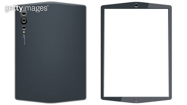 Realistic Scalable Drawing Pad. Blue Gray Tablet 이미지 (1216433527) - 게티이미지뱅크