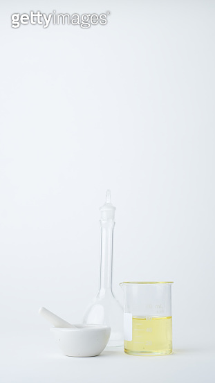 medicine and laboratory glassware for pharmacy and scientific content ...