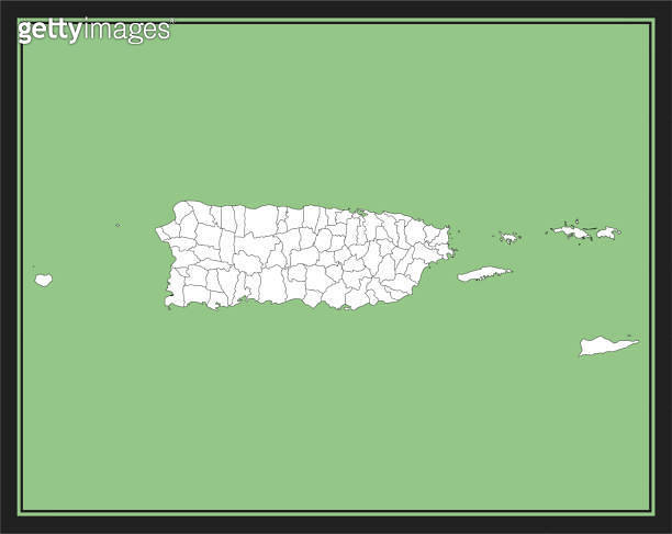 Puerto Rico county map downloadable 이미지 (1209744031) - 게티이미지뱅크