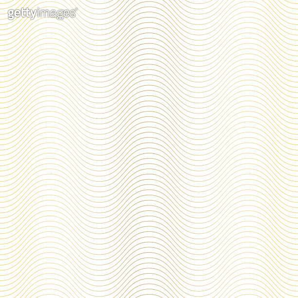seamless metallic gold wavy lines abstract vector background pattern ...