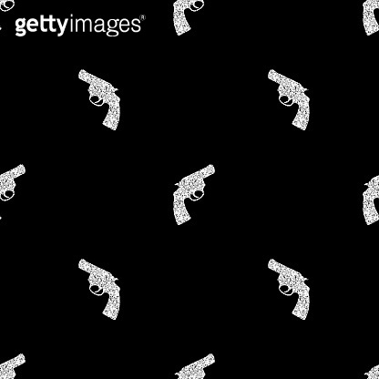 seamless silver glitter gun stamp on black background 이미지 (1284366458 ...