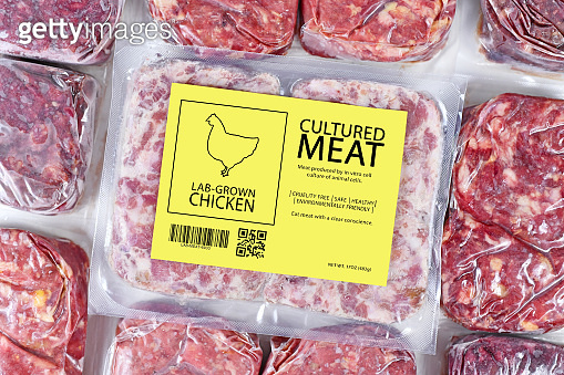 Cultured chicken meat concept for artificial in vitro cell culture meat ...
