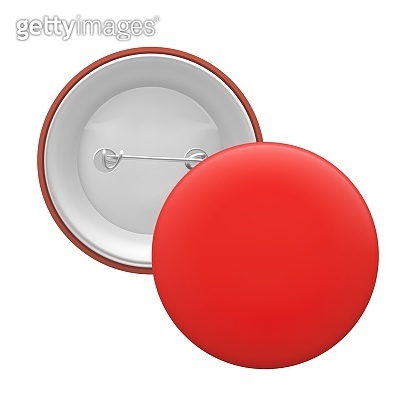 Blank red round pin isolated on white background 이미지 (1223980212) - 게티이미지뱅크