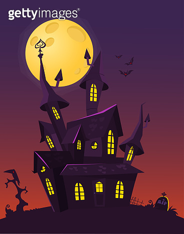 Cartoon haunted old house. Vector illustration isolated 이미지 (1272994720 ...