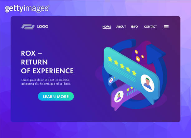 The Return On Experience (ROX) UI UX web vector template or landing ...