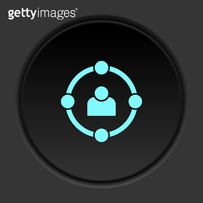 Round button icon, skills, users, avatar. Button banner round, badge interface for application ...