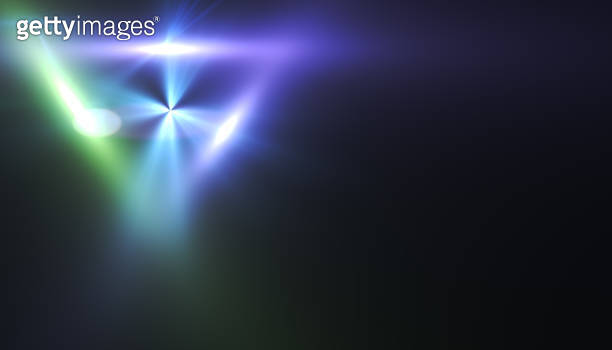 digital lens flareon black background.Triangle light flare effect.Ray ...