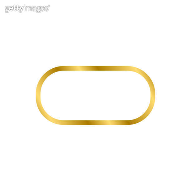 Gold shiny glowing vintage ellipse frame with shadows isolated on white ...