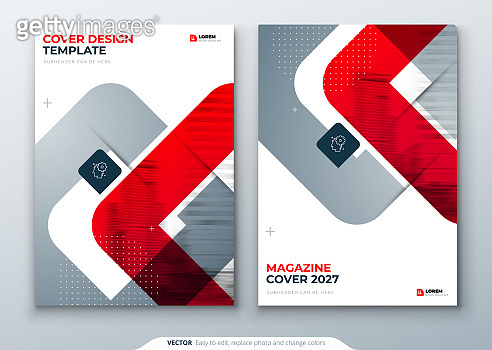 Red Magazine Design. Cover Template for Magazine, Brochure, Report or ...