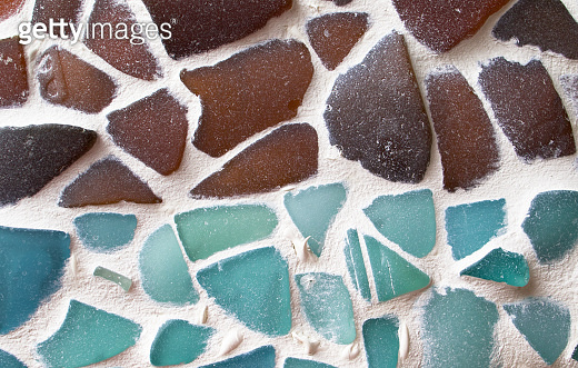 Sea Glass Mosaic Patterns made from Ocean Glass a lifestyle background ...