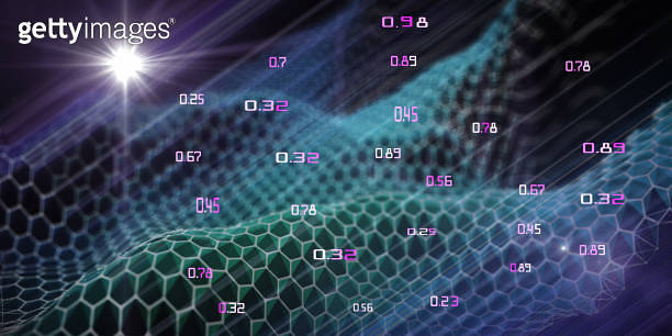 Big data. Abstract hexagon algorithm analyze big data. Futuristic hexagon grid. Technology and ...