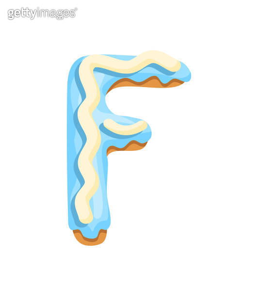 Cartoon cookies font. Vector letter baking in colored glaze. Creative ...