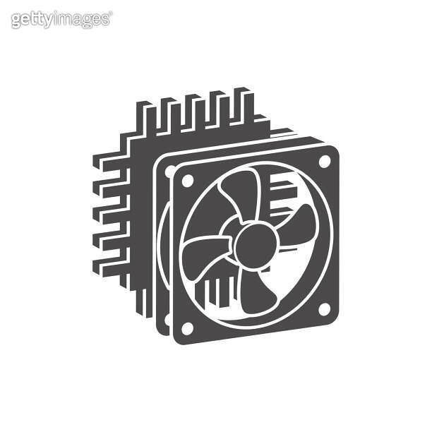Cooling System For Cpu Computer Hardware Fan And Cpu Icon cooling-system-for-cpu-computer-hardware-fan-and-cpu-icon