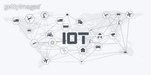 Smart world concept. IoT (Internet of Things). ICT (Information ...
