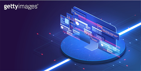 Application of PC with business graph and analytics data on isometric ...