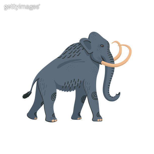 Extinct animals. Columbian mammoth. Prehistoric extinct american ...