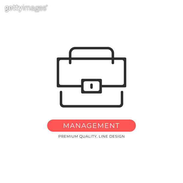 Management icon. Briefcase, portfolio, office, business concepts ...