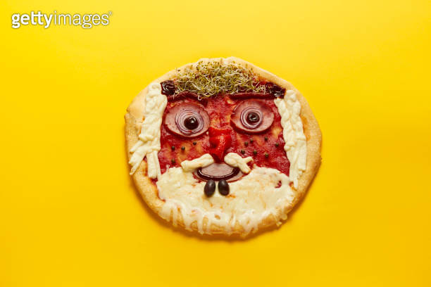 Funny pizza face 이미지 (1204764755) - 게티이미지뱅크