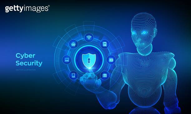 Cyber Security. Data protection business concept on virtual screen ...