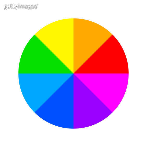 Multi colored circle flat template. Wheel colour spectrum. Circle ...