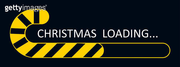 Christmas loading, banner from Christmas symbol icon, Merry Christmas ...