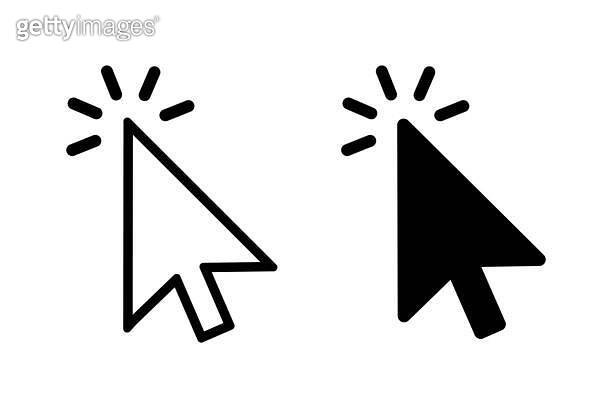 Two modern arrow cursor icons – stock vector 이미지 (1206704149) - 게티이미지뱅크