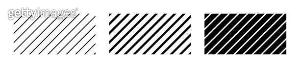Set of diagonal thin and thick line in abstract style, stripes pattern ...