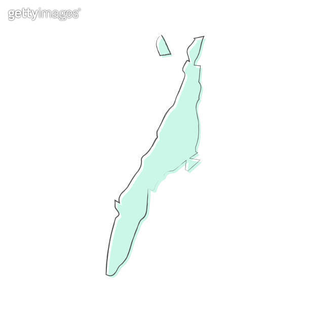 Cebu map hand drawn on white background - Trendy design 이미지 (1263419907 ...