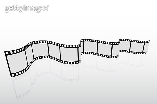 Realistic 3D film strip frame. Cinema background. Design cinema ...