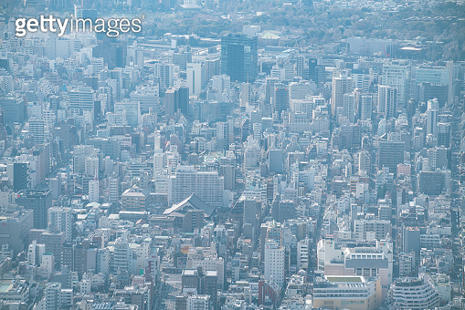 dust during daytime in a very polluted city - in this case Tokyo, Japan ...