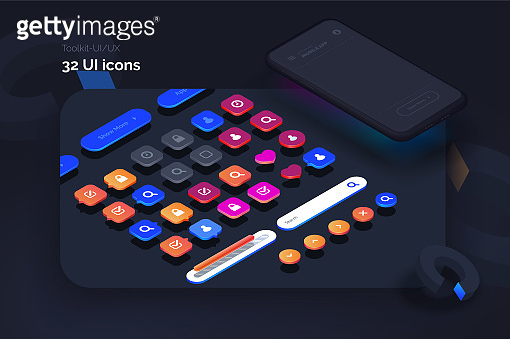 Toolkit-UI/UX scene creator. Mobile application design. Smartphone ...