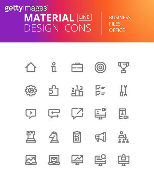 Material design icons set. 이미지 (1214547843) - 게티이미지뱅크