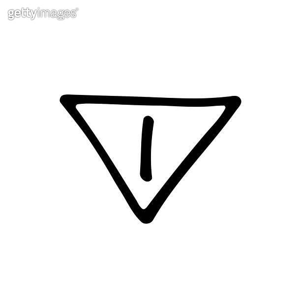 Triangle female symbol, love doodle hand drawn vector illustration 이미지 ...