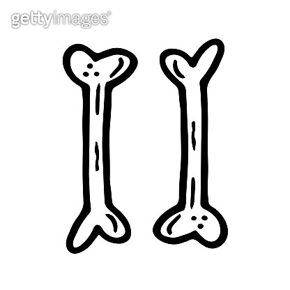 Bones, magic symbol. Halloween art, design element, icon, sticker ...