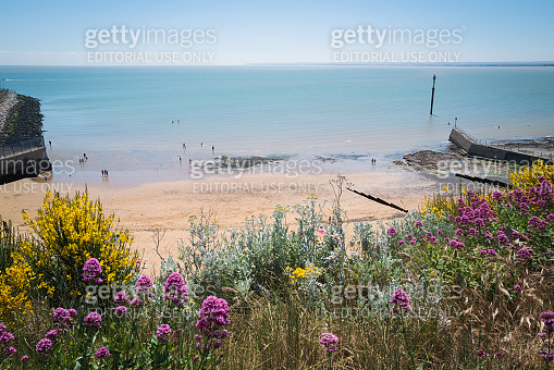 The western undercliff beach in Ramsgate during the period of social ...