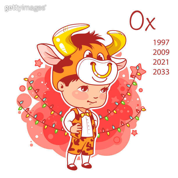 Chinese new year symbol. Ox. 이미지 (1266227511) - 게티이미지뱅크