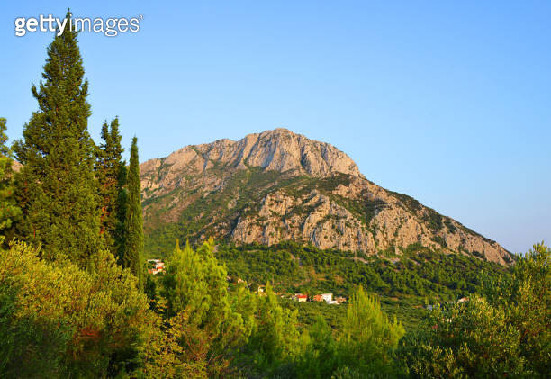 Summer landscape in the Rilic mountain above village Gradac ...
