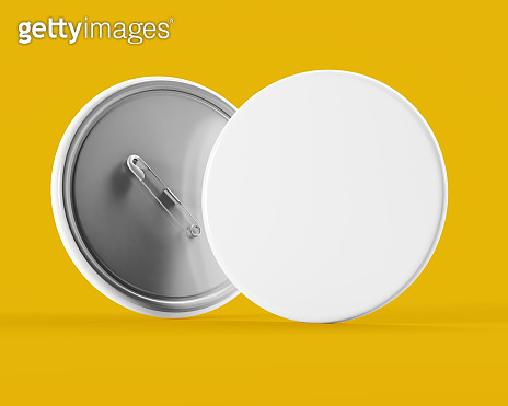 Pin badge mock up (1288795916) - 게티이미지뱅크