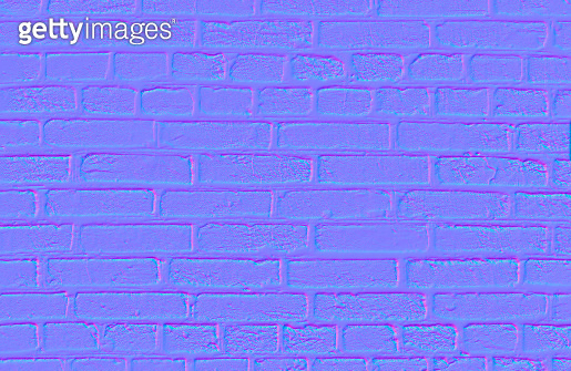 normal map of brick wall, texture for use in 3D programs, 3d render ...