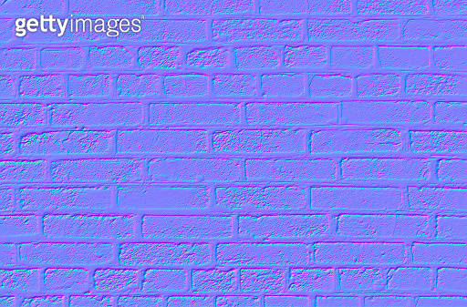 normal map of brick wall, texture for use in 3D programs, 3d render ...