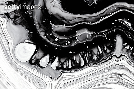 Monocolor alcohol ink marbling raster background. Liquid waves and ...