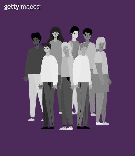 Women and men avatars in gray colors vector design 이미지 (1227200224 ...