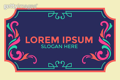 Fileteado Style Border Template Vector with flourish ornate (1267607186 ...