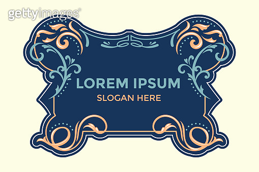 Fileteado Style Border Template Vector with flourish ornate (1267575001 ...