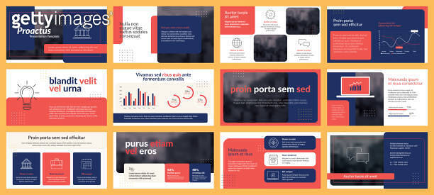 Presentations templates elements and infographics in vector design ...
