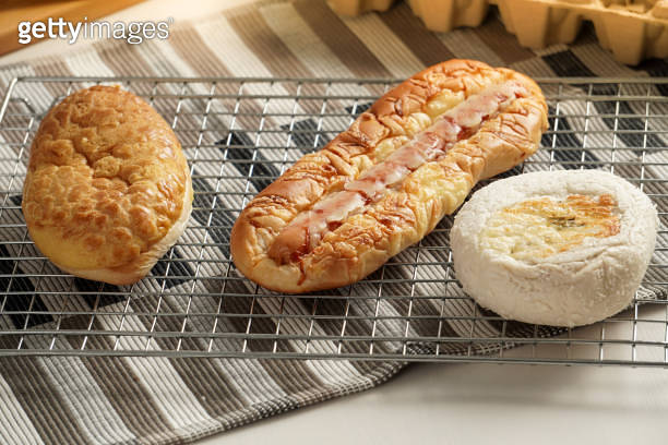 Homemade baked bakery or dessert, a variety of Hong Kong style bread or ...