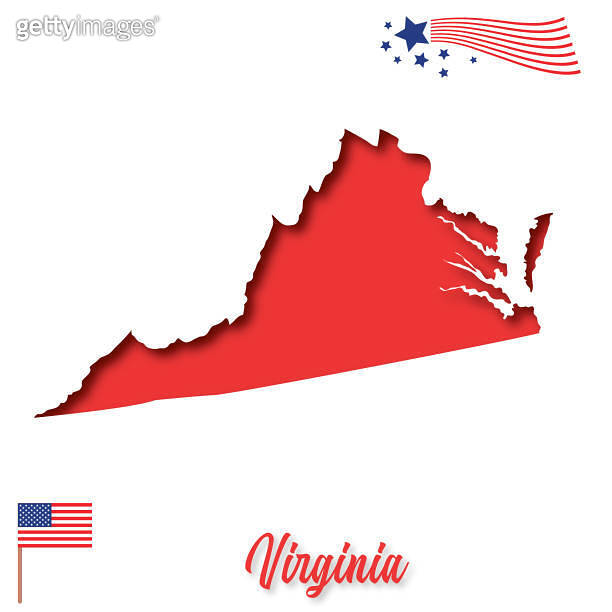 USA Paper-Cut State Map: Virginia 이미지 (1211011812) - 게티이미지뱅크
