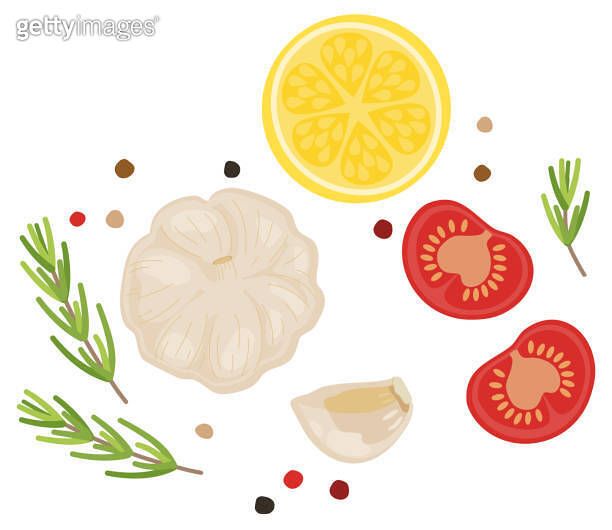 flat design healthy eating and fresh diet ingredient concept ...