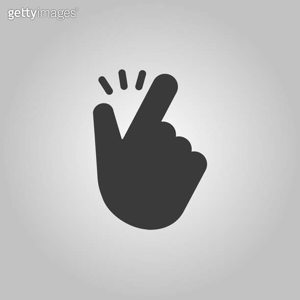 Finger snap icon in flat style. Vector illustration. 이미지 (1211820603 ...
