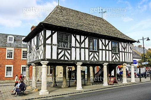 The timber framed medieval Town Hall building in Wootten Bassett ...